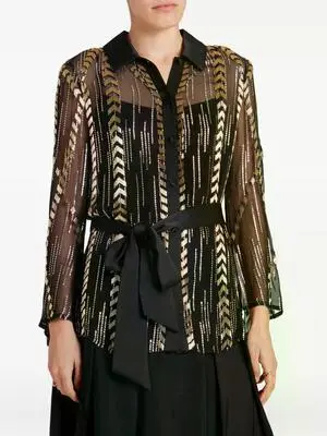 TEMPERLEY LONDON Viola Bead-embellished Shirt