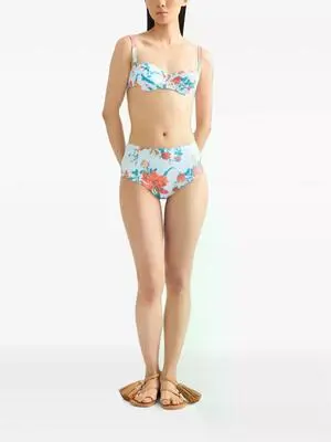 Erdem Floral Print High-rise Bikini Bottoms