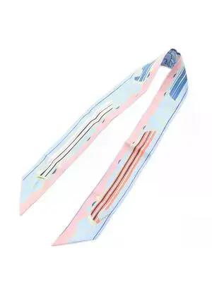 Hermès 2010s Twilly Les Chiens Parisiens Scarf