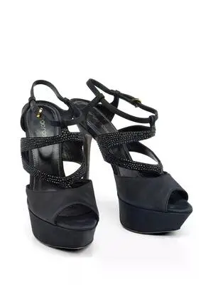 SERGIO ROSSI Embellished Ankle-strap Sandals