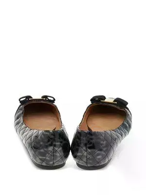 FERRAGAMO Vara Bow Quilted Ballet Flats