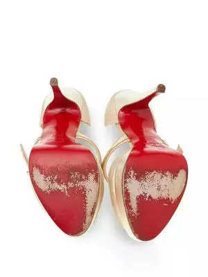 CHRISTIAN LOUBOUTIN Peep-toe Buckled Pumps