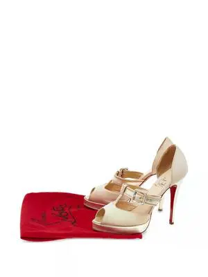 CHRISTIAN LOUBOUTIN Peep-toe Buckled Pumps