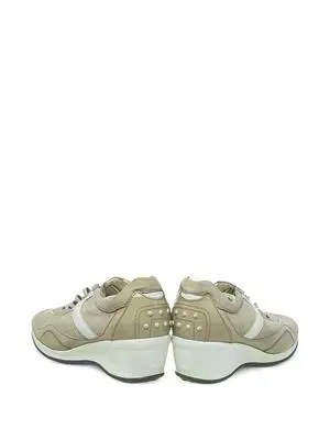 TOD'S Leather And Suede Low-top Sneakers - Grey