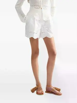 Erdem Floral Cutwork Shorts - White