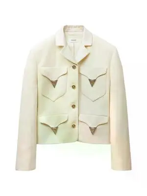 Versace Embellished-pocket Single-breasted Blazer