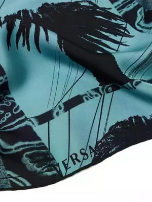 Versace Printed Silk Twill Scarf 90 Cm