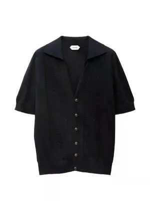 Versace Silk-cotton Knit Polo - Blue
