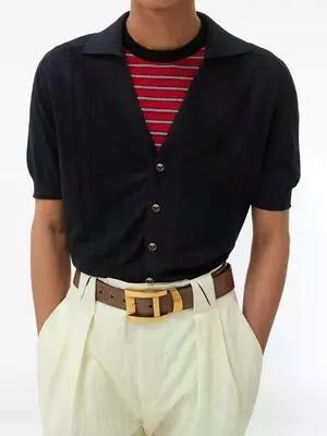 Versace Silk-cotton Knit Polo