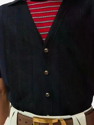 Versace Silk-cotton Knit Polo