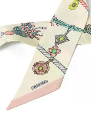 Versace Jewel-print Silk Scarf