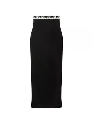 Versace Viscose-blend Jacquard Long Skirt