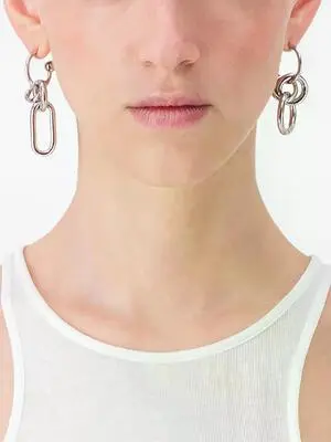 JUSTINE CLENQUET Troy Asymmetric Chain-link Earrings