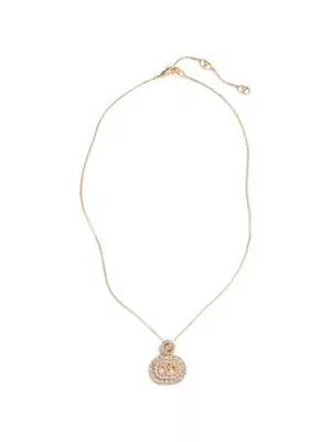 Valentino Garavani Vlogo Signature Crystal Necklace - Gold