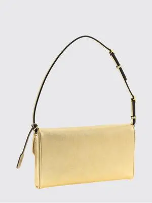 Valentino Garavani Devain Mini Shoulder Bag In Laminated Nappa Leather - Gold