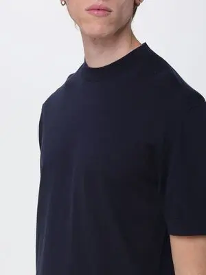 PAOLO PECORA Short Sleeve Knit Top - Blue