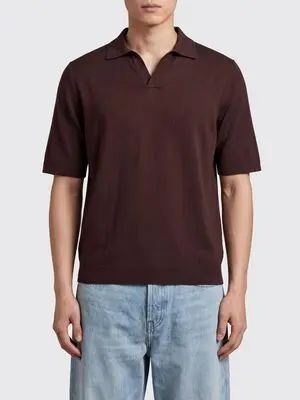 BALLANTYNE Cotton Knit Polo Shirt - Brown