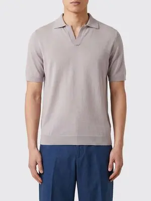 BALLANTYNE Cotton Knit Polo Shirt - Grey