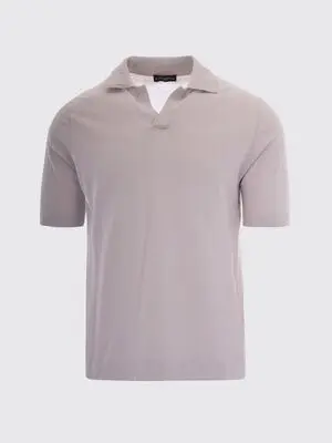 BALLANTYNE Cotton Knit Polo Shirt - Grey