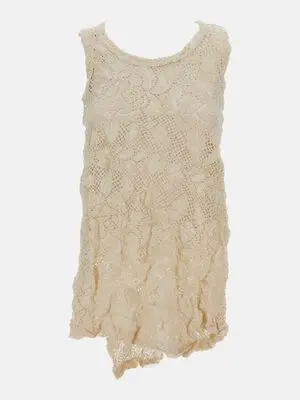 Comme Des Garçons Comme Des Garçons Perforated Crochet Knit Top Black