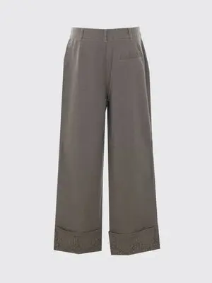 Liu Jo Wide Leg Cropped Trousers With Rhinestone Embellishments