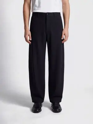 COOR Cotton Wideleg Trousers - Black