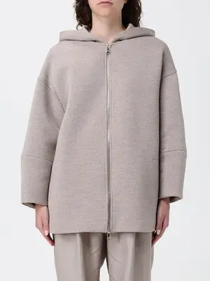 Max Mara Virgin Wool Blend Hoodie - Beige