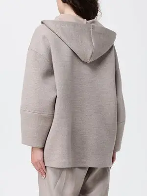 Max Mara Virgin Wool Blend Hoodie - Beige