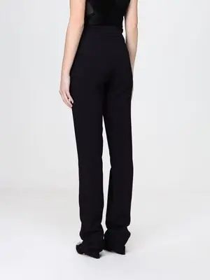 Elisabetta Franchi High-waisted Crêpe Trousers With Fringe Detail