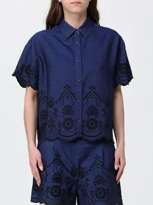 MC2 SAINT BARTH Embroidered Shirt - Blue