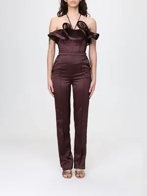 Elisabetta Franchi Halter Neck Ruffle Detail Jumpsuit
