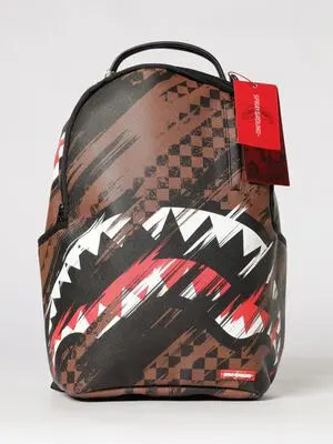 SPRAYGROUND Saffiano Coated Cotton Backpack With Logo Print - Multicolor