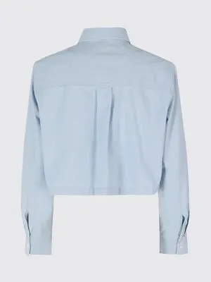 Maison Kitsuné Embroidered Fox Cropped Shirt