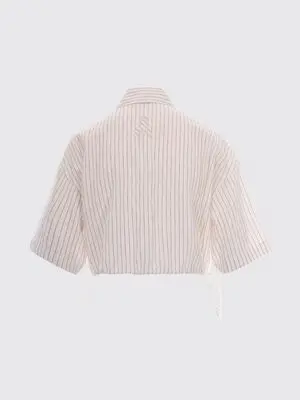 Patrizia Pepe Cropped Shirt With Drawstring Hem