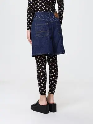 MARINE SERRE Cotton Denim Shorts