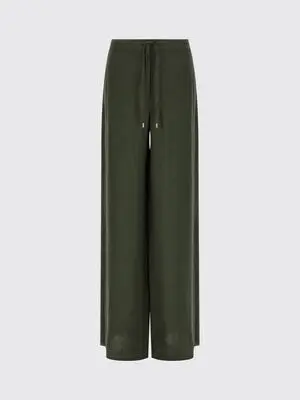 Max Mara Linen Wide Leg Palazzo Trousers - Green