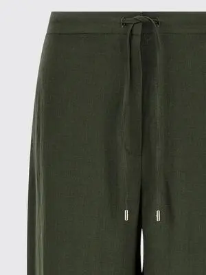 Max Mara Linen Wide Leg Palazzo Trousers - Green