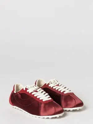 Paul Smith Satin And Suede Lace-up Sneakers - Red