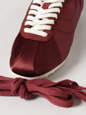 Paul Smith Satin And Suede Lace-up Sneakers - Red