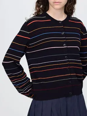 Paul Smith Multicolor Stripe Cardigan - Black