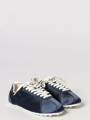 Paul Smith Satin And Suede Lace Up Sneakers - Blue