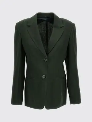 Max Mara Single-breasted Linen Blazer - Green