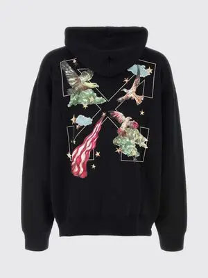 Off-White Hoodie With Embroidered Graphic