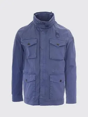 BLAUER. Cotton Windbreaker Jacket With High Collar And Drawstring Waist