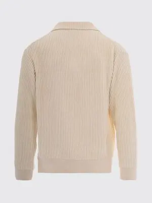 Maison Kitsuné Ribbed Knit Polo Sweater