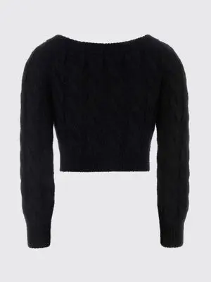 Alessandra Rich Cable Knit Cropped Cardigan