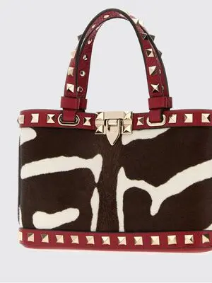 Valentino Garavani Rockstud Animalier Pony Skin And Leather Bag