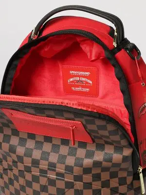 SPRAYGROUND Saffiano Coated Cotton Checkered Backpack