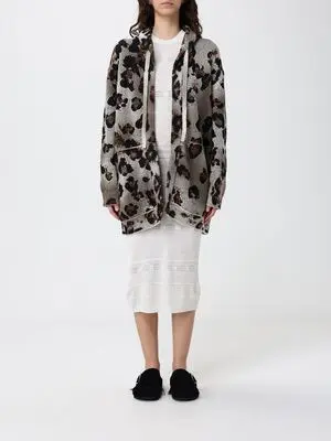 LANEUS Leopard Print Hooded Cardigan