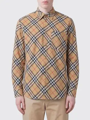 Burberry Check Linen Shirt - Beige